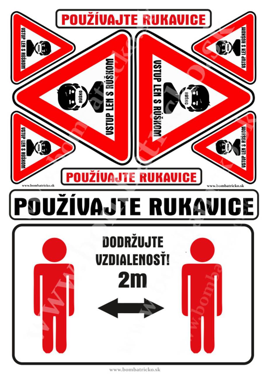 Samolepka pre obchodníka (vstup len s rúškom) / Zlataulicka - SAShE.sk