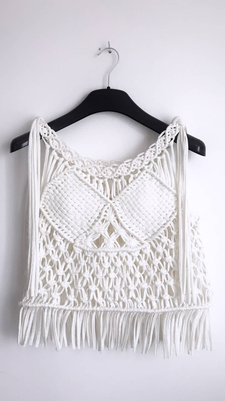 Macramé top / macramelka - SAShE.sk - Handmade Topy, tričká, tielka