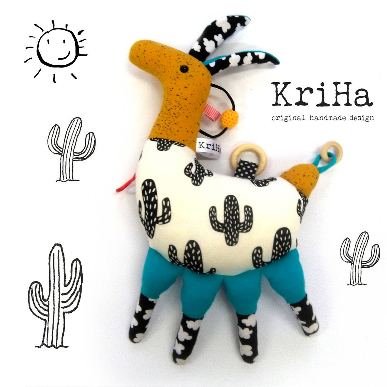 Hrkalka/ hryzátko, Lama Helga / Kri_Ha - SAShE.sk - Handmade Hračky