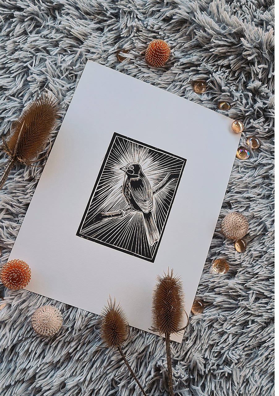 Linoryt vtáčik / zdenkaprint - SAShE.sk
