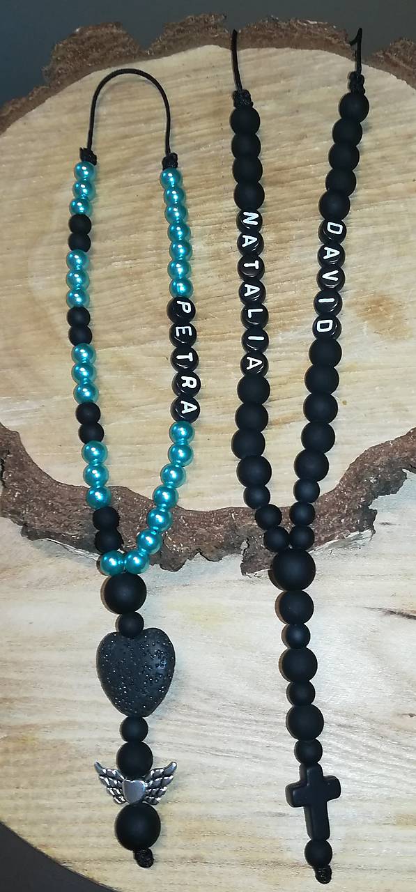 Prívesok alebo amulet do auta na želanie s textom menom alebo dátumom ...