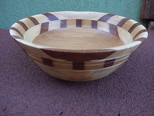 Masívna miska, segment 2 (dub, mahagon, javor) / drevodizajn - SAShE.sk