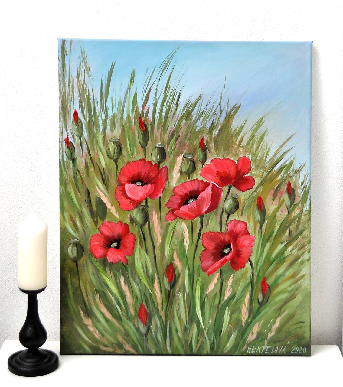 Maľovaný obraz-Červené maky / HerAn - SAShE.sk
