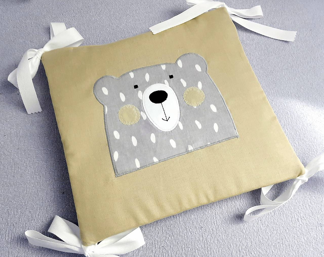 Podsedák pre deti 30x30cm macko Nordic ruzovy / DENALYA - SAShE.sk