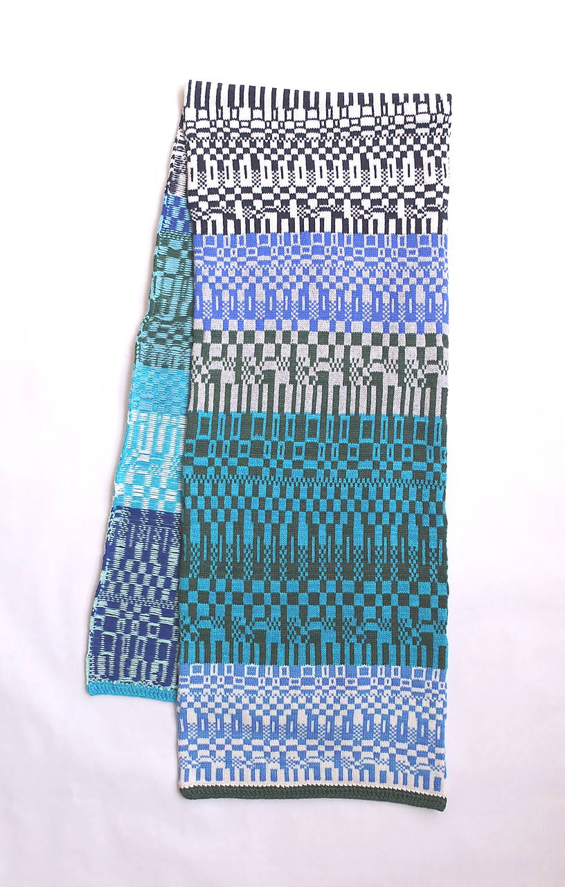 FUNKY URBAN kašmírový šál VÝPREDAJ (Modrá) / silviaknit - SAShE.sk