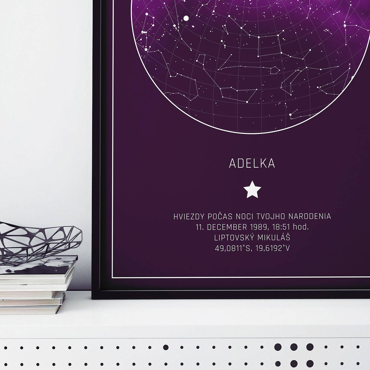 MLIEČNA DRÁHA, hviezdna obloha, purpurová / pomello - SAShE.sk