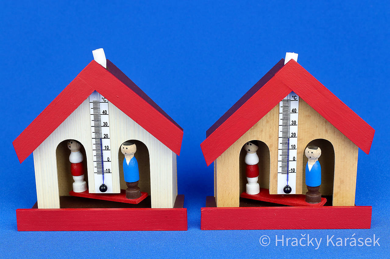 Domček na počasie - meteodomček s teplomerom / drevene.hracky - SAShE.sk