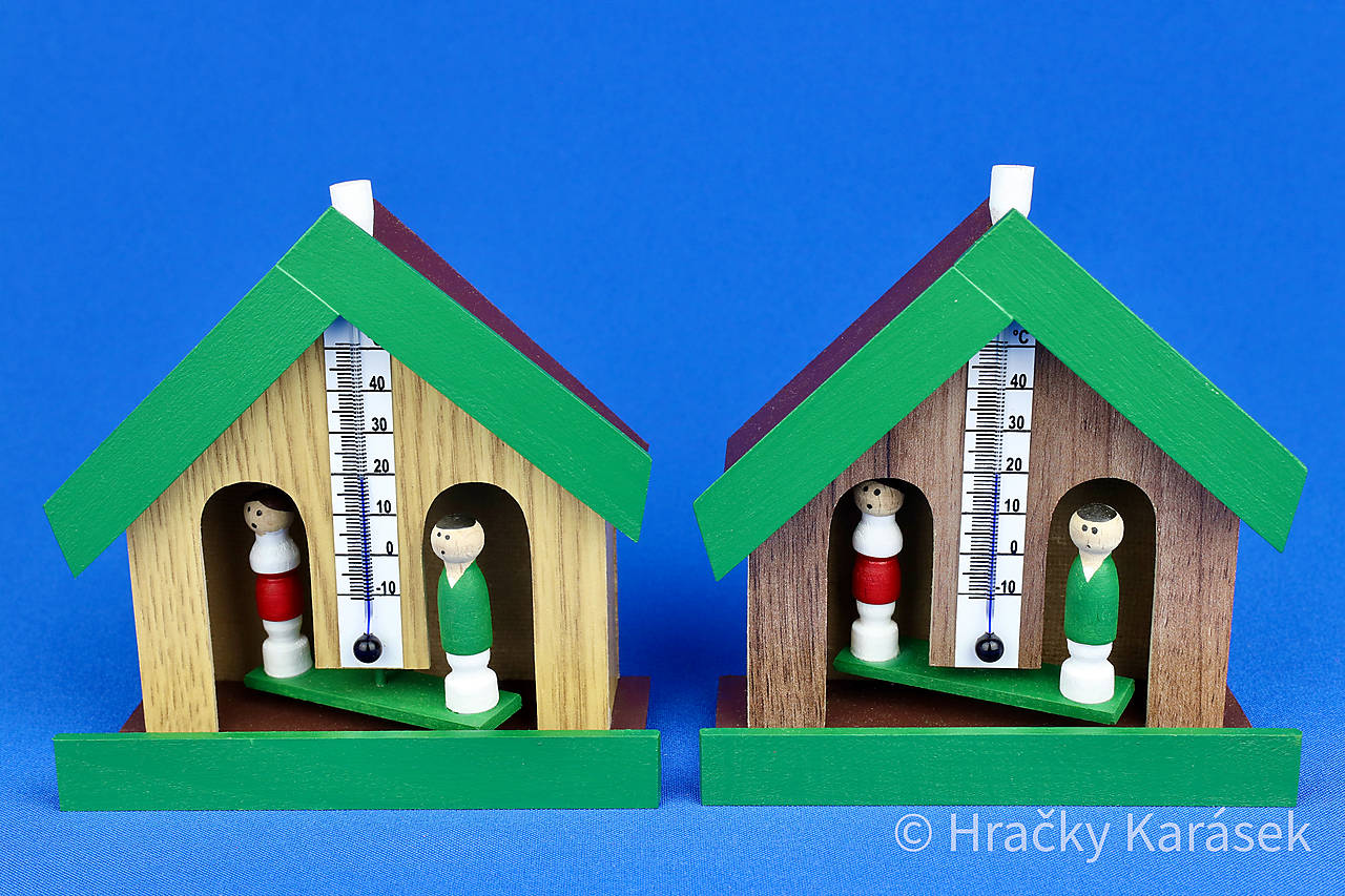 Domček na počasie - meteodomček s teplomerom / drevene.hracky - SAShE.sk