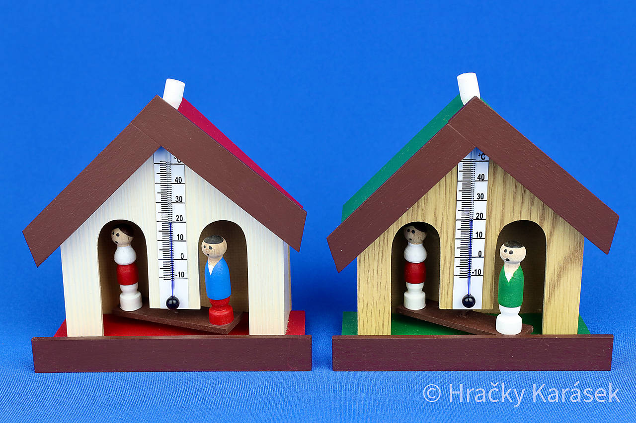 Domček na počasie - meteodomček s teplomerom / drevene.hracky - SAShE.sk