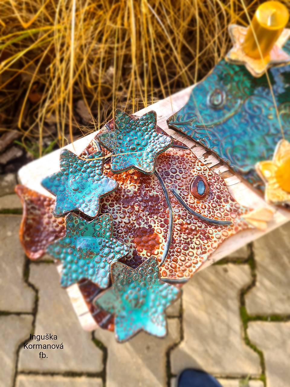 ZĽAVA! Keramická ryba. Adventný svietnik. / CeramicArt - SAShE.sk