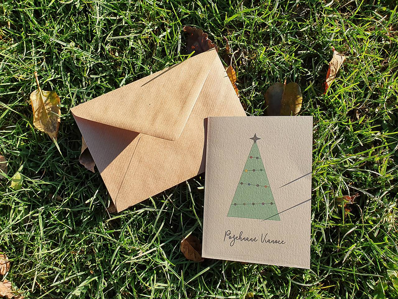 POZDRAV Zelený stromček so svetielkami / katschka - SAShE.sk