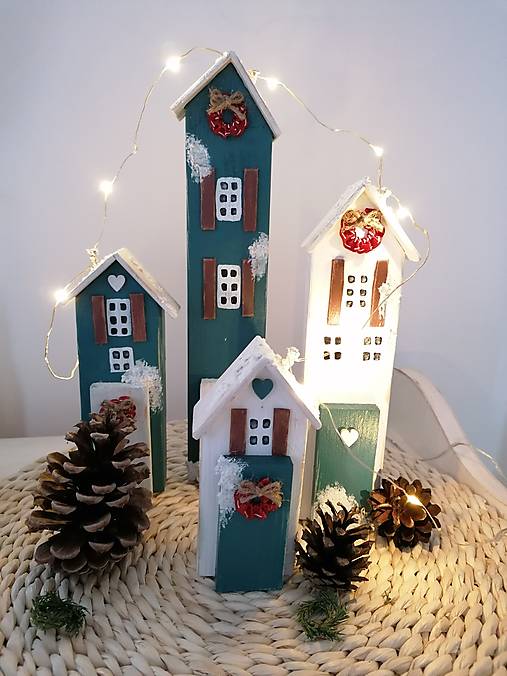 Drevene domceky-sada 2 / elhome - SAShE.sk