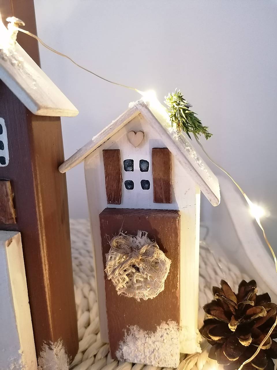 Drevene domceky-sada / elhome - SAShE.sk - Handmade Dekorácie