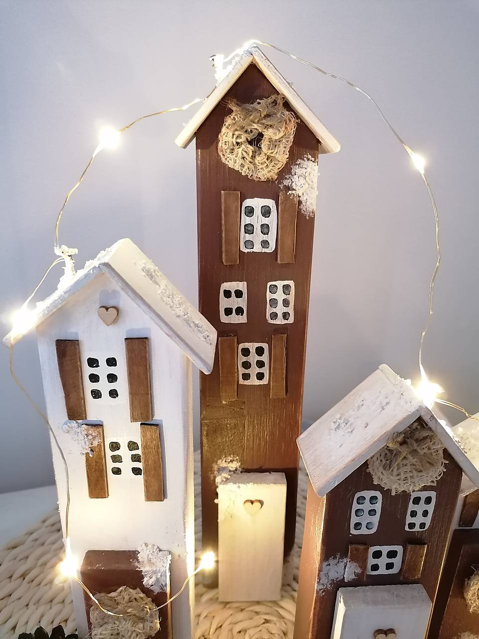 Drevene domceky-sada / elhome - SAShE.sk - Handmade Dekorácie