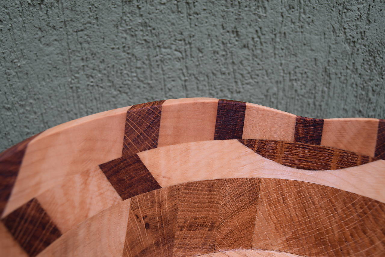 Masívna miska, segment 3 (dub, javor, mahagon) / drevodizajn - SAShE.sk