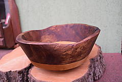 Masívna miska - orech, dub 1 / drevodizajn - SAShE.sk