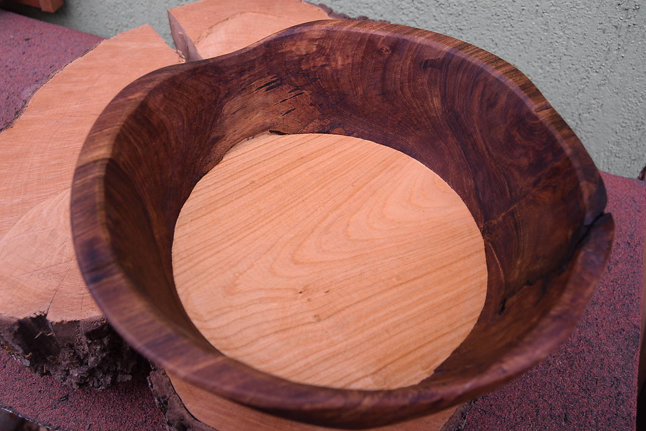 Masívna miska - orech, dub 1 / drevodizajn - SAShE.sk