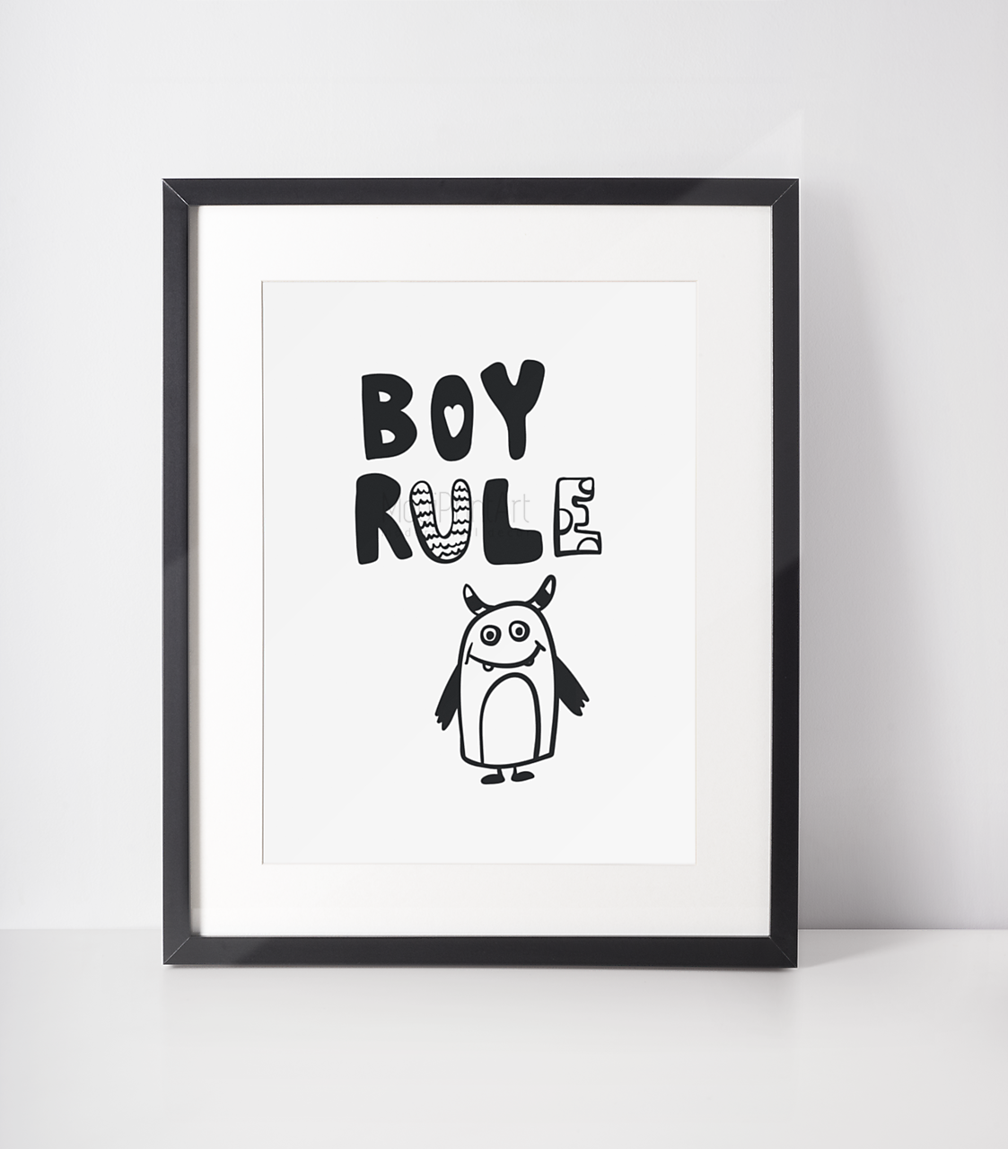 Art Print-detský Plagát-Nápis BOY RULE / MooiArt - SAShE.sk