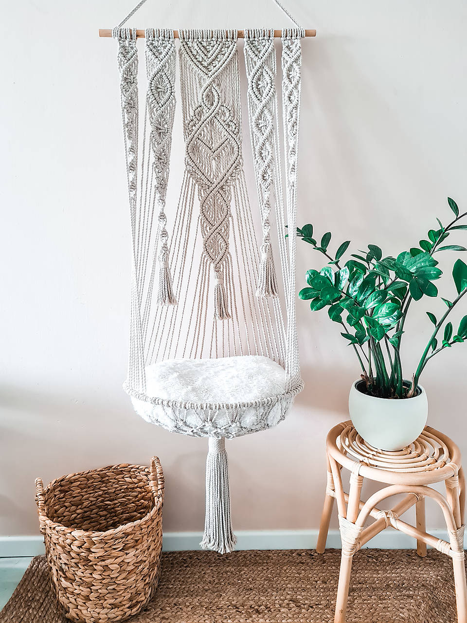 Macramé pelech pre mačky "Kitty sand" / NaMacrame - SAShE.sk