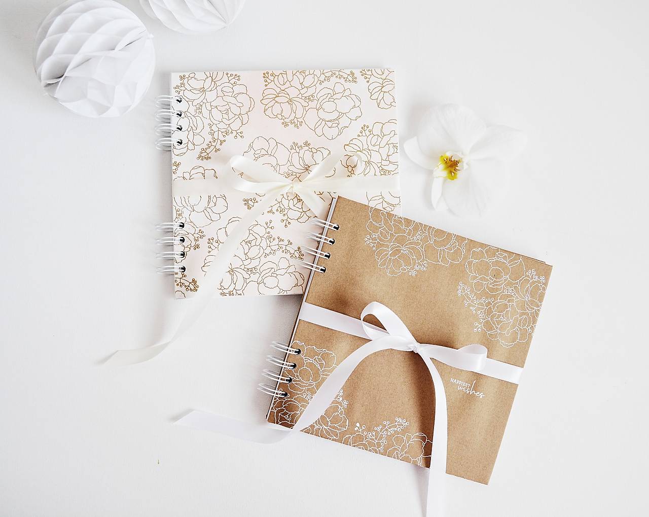 Svadobná kniha hostí - veľké kvety 20x20 / MMdesign - SAShE.sk