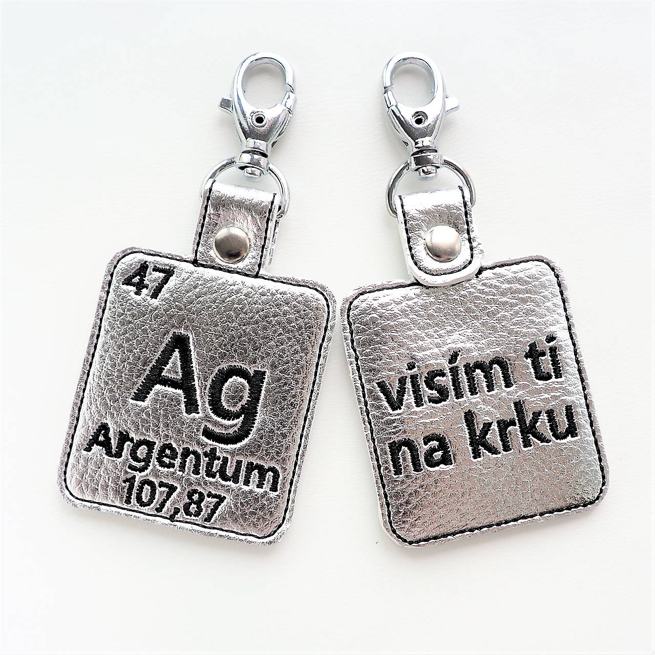 Kľúčenka prvok Ag-živé striebro (visím ti na krku) / TvoreNina - SAShE.sk