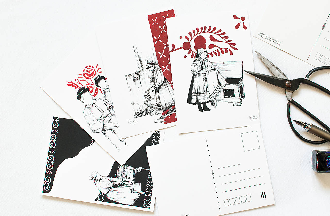 Pohľadnica - Slovenské tradície (Dedko) / Lucy-Art - SAShE.sk