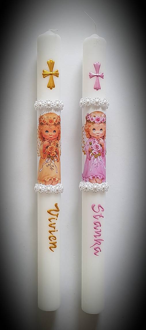 Sviečky na krst/prvé sväté prijímanie / lydia1 - SAShE.sk
