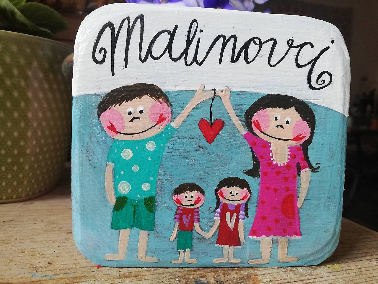 Drevená tabuľka na zelanie / ZuzuKuku - SAShE.sk