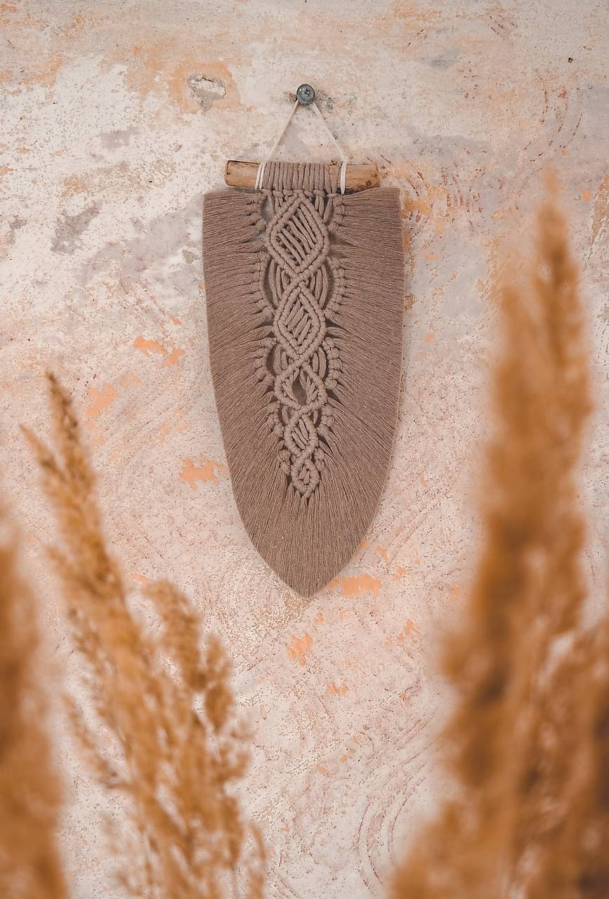 Makramé pletený list (Perlová) / dominnhandmade - SAShE.sk