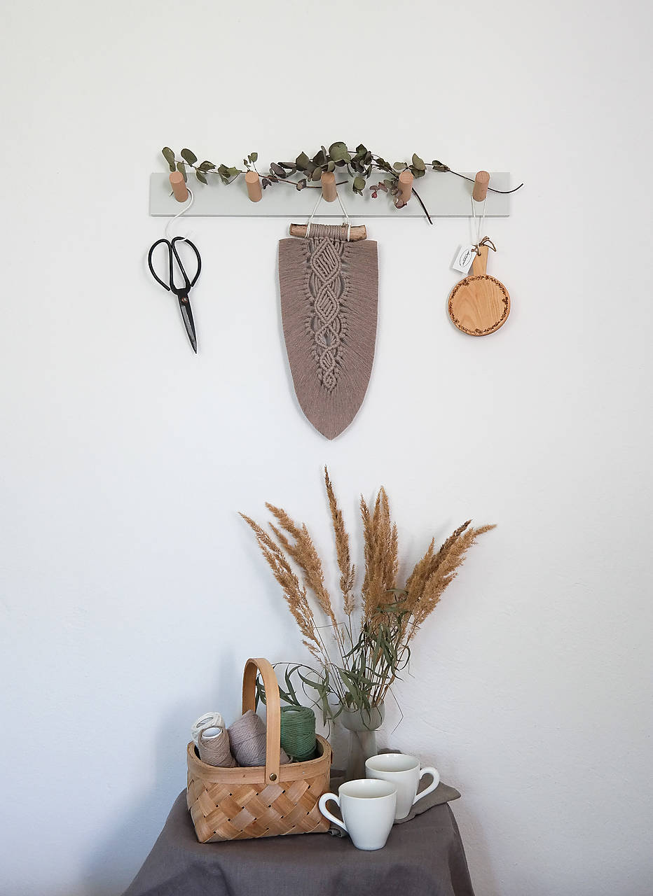 Makramé pletený list (Perlová) / dominnhandmade - SAShE.sk