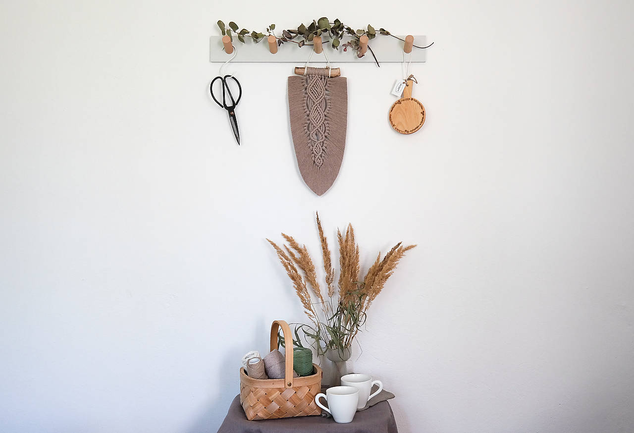 Makramé pletený list (Perlová) / dominnhandmade - SAShE.sk