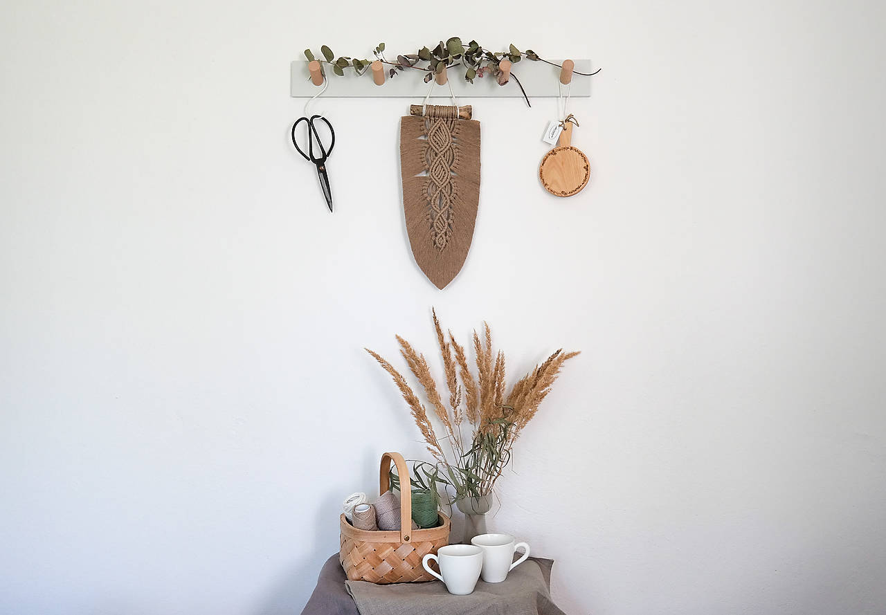 Makramé pletený list / dominnhandmade - SAShE.sk