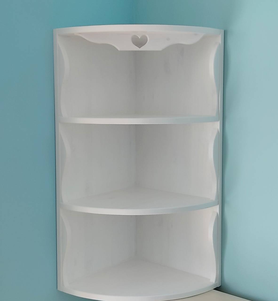 Rohová polica one heart / drevowintage - SAShE.sk