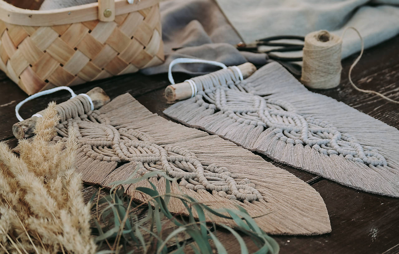 Makramé pletený list (Perlová) / dominnhandmade - SAShE.sk