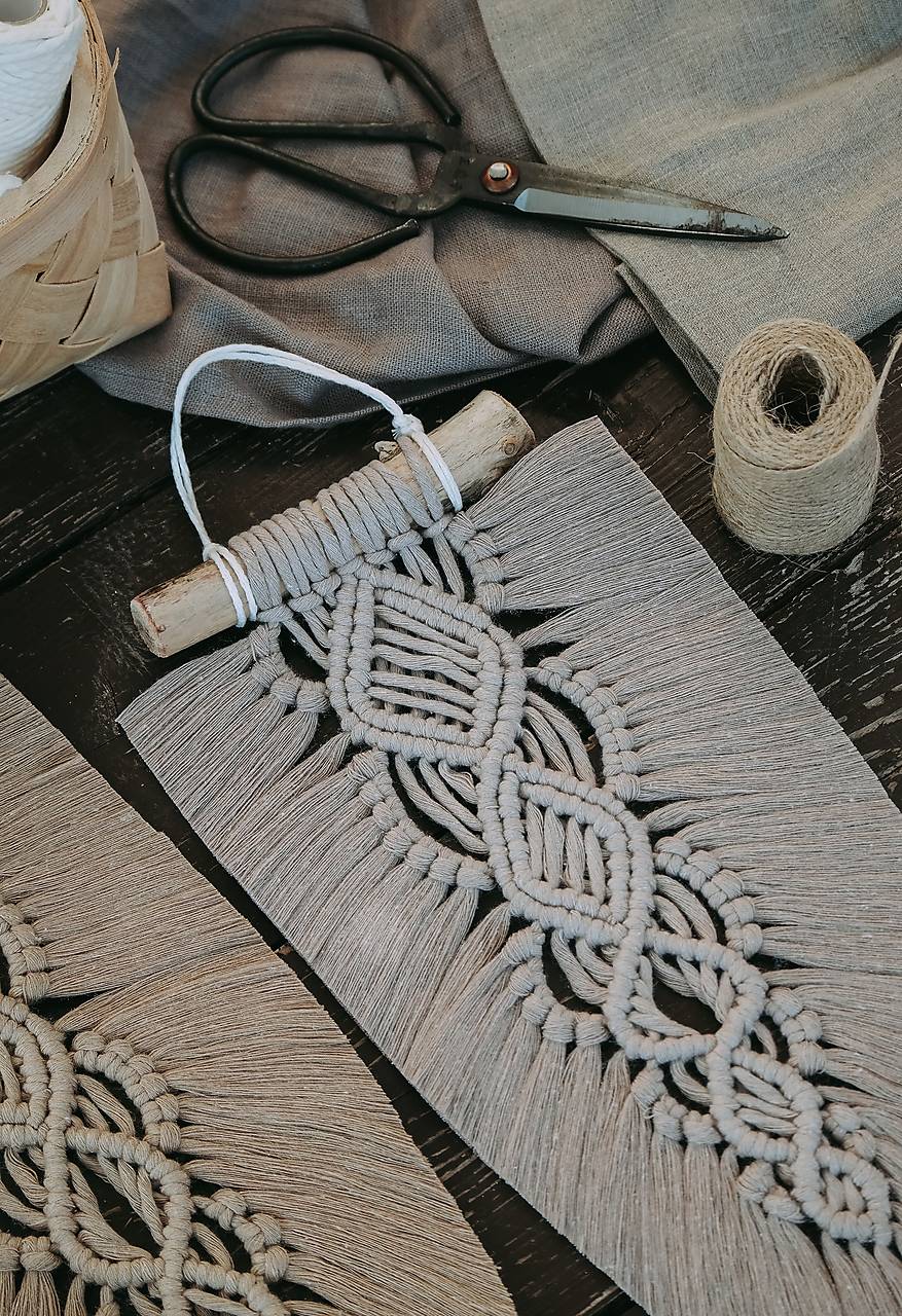 Makramé pletený list (Perlová) / dominnhandmade - SAShE.sk