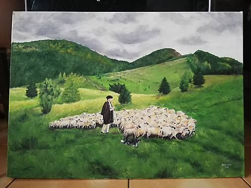 Olejomaľba Pastier oviec / mai - SAShE.sk