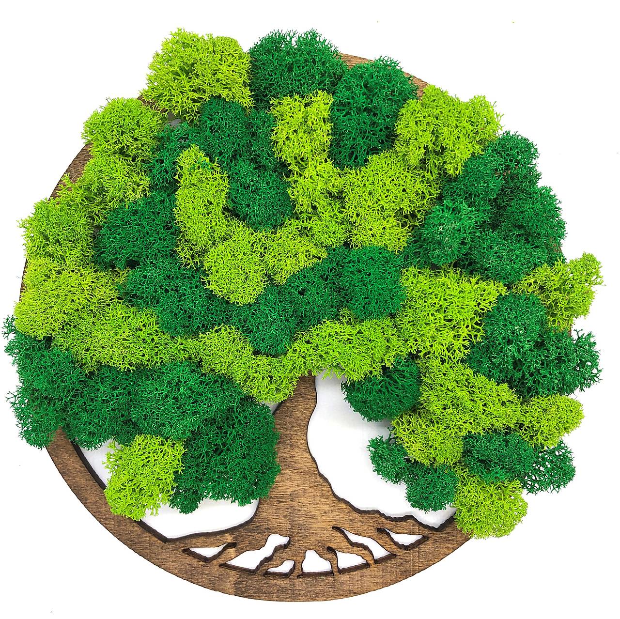 Machový obraz Strom života 20cm kombinácia (Palisander) / FlukoLand ...