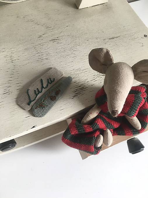 Set personalizovaných vyšivaných vianočných sponiek / LuisaPaul - SAShE.sk