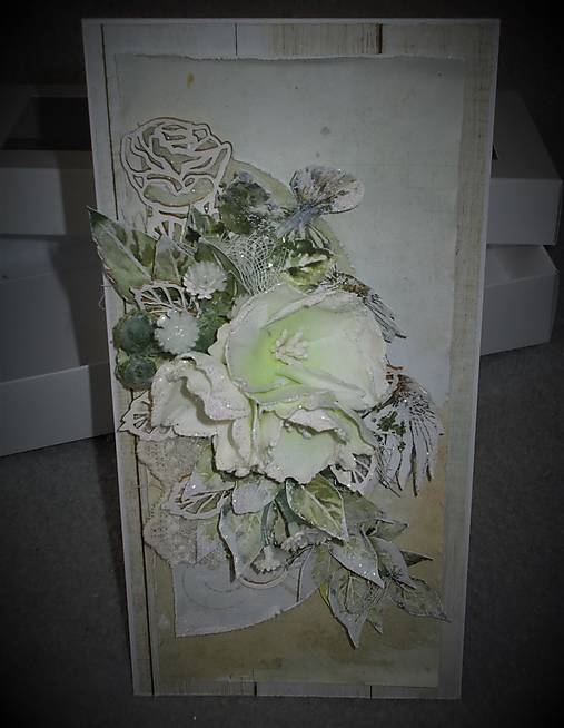 Krabička na darovanie peňažného daru a 3D svadobné blahoželanie IV ...