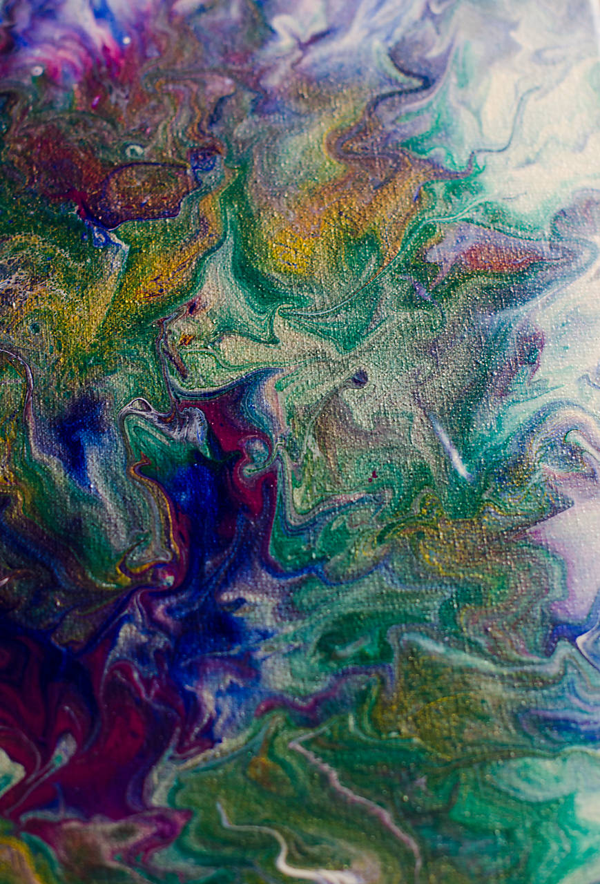 Fantázia - abstraktný obraz - acrylic pouring / maribelline.art - SAShE.sk