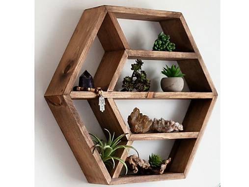 Polička hexagon / JwoodG - SAShE.sk