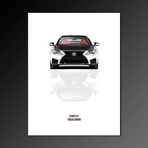 Poster / plagát auto Lexus RCF track edition (Digitálny produkt (na ...