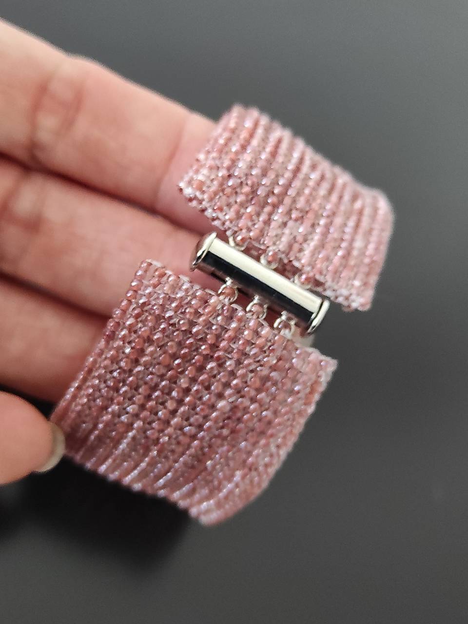 Korálkový náramok ružový. / ilatan - SAShE.sk