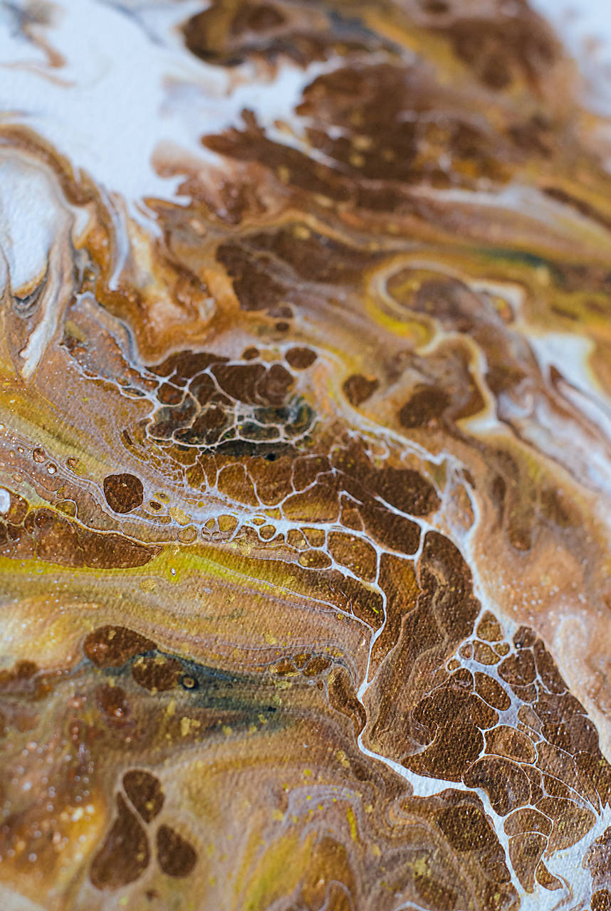 Púšť - abstraktný obraz - acrylic pouring / maribelline.art - SAShE.sk ...