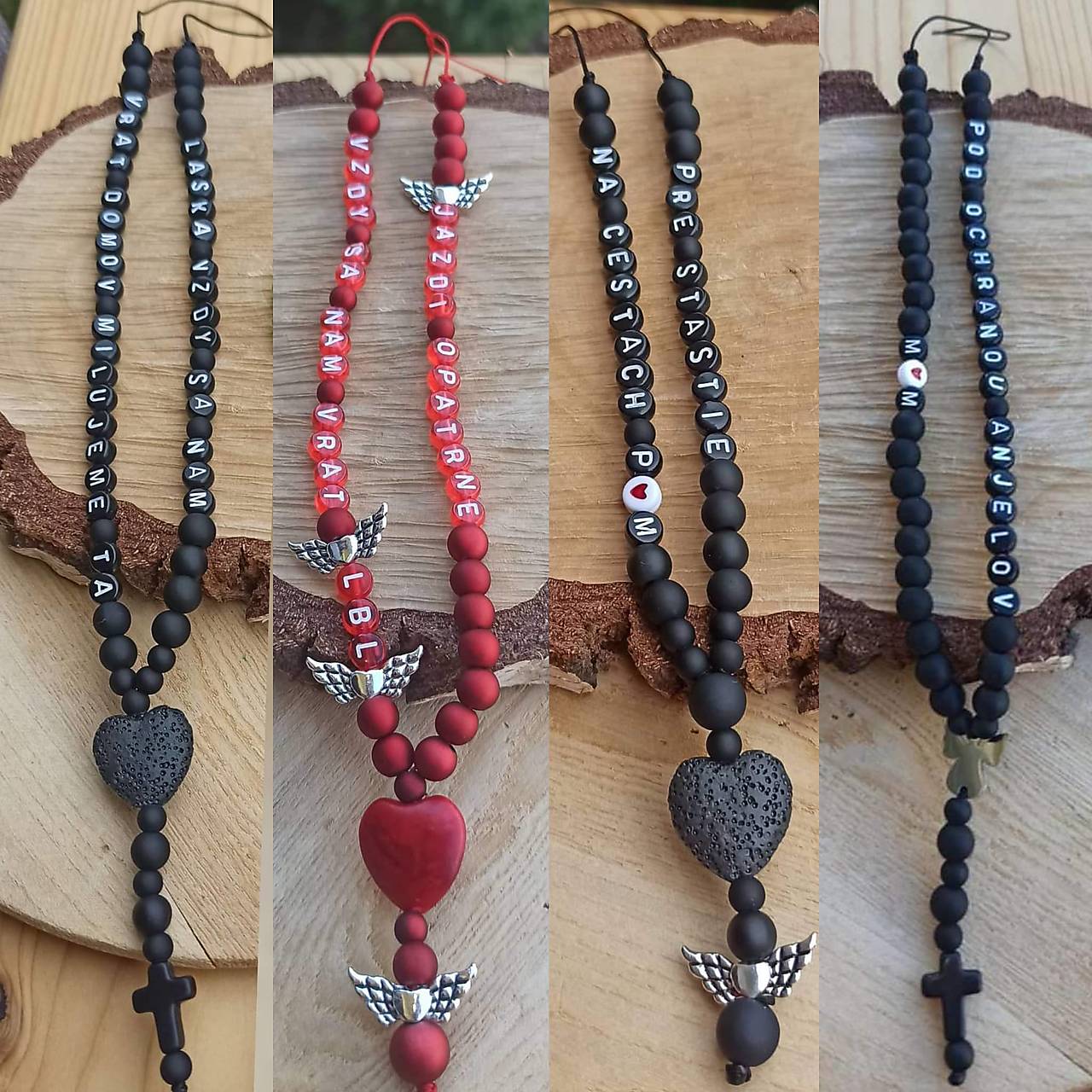 Prívesok alebo amulet do auta na želanie s textom menom alebo dátumom ...