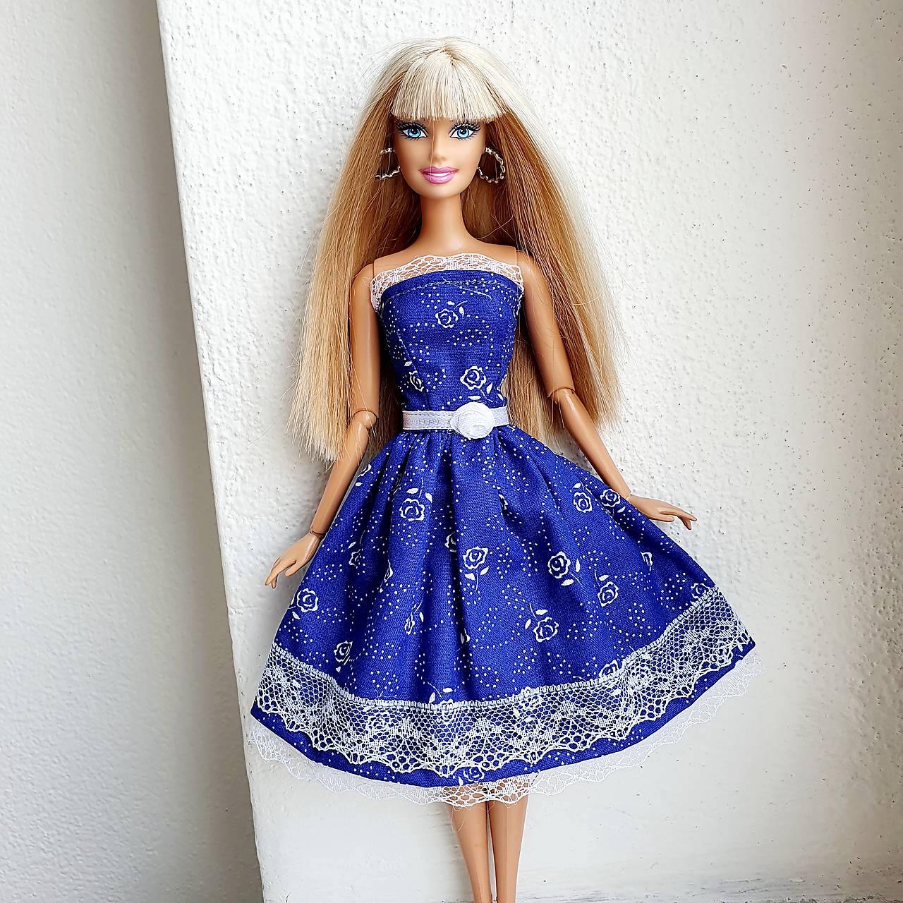 Modrotlač šaty pre Barbie / TrishaFate - SAShE.sk