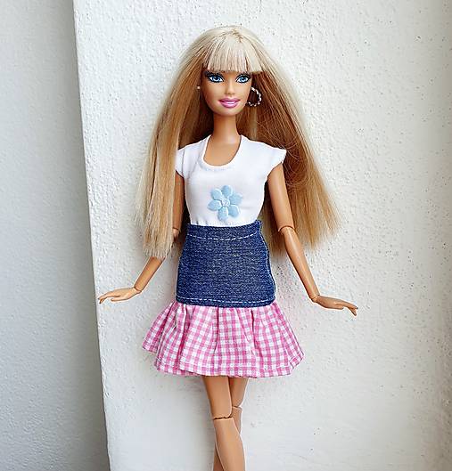 Rifľová sukňa pre Barbie / TrishaFate - SAShE.sk