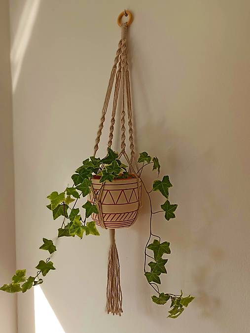 Makramé držiak na kvet / Zi_podla_seba - SAShE.sk