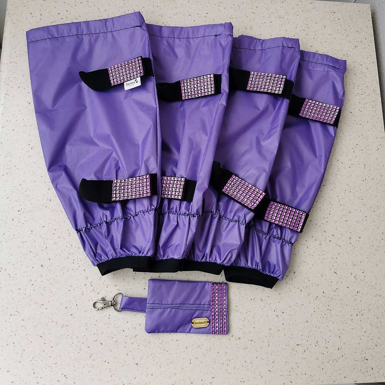 Návleky pre psa (Štucne)- fialová / SandraHandmade - SAShE.sk