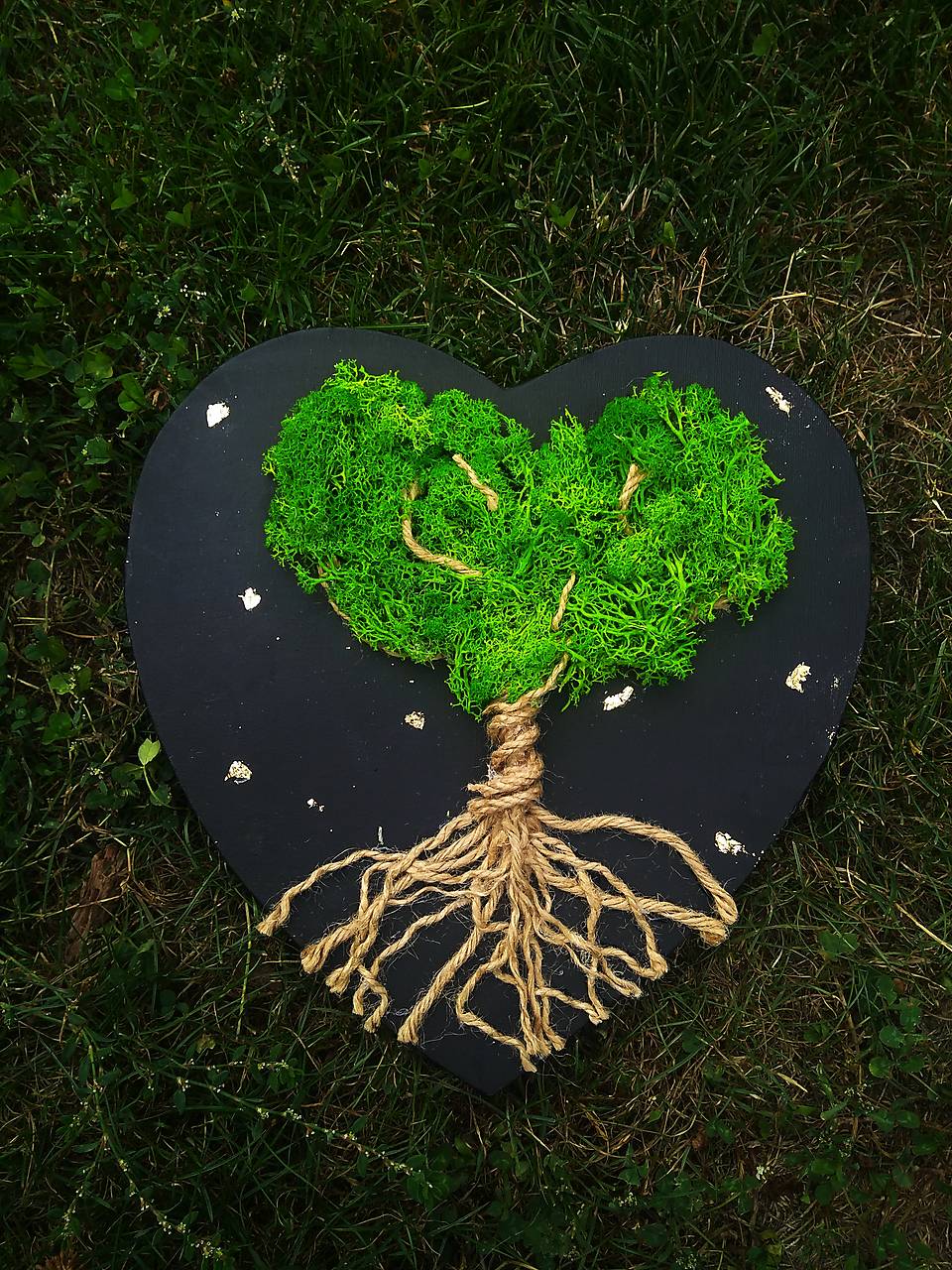 Máchovy obraz "zelené srdce" / Jasmina_handmade - SAShE.sk - Handmade ...